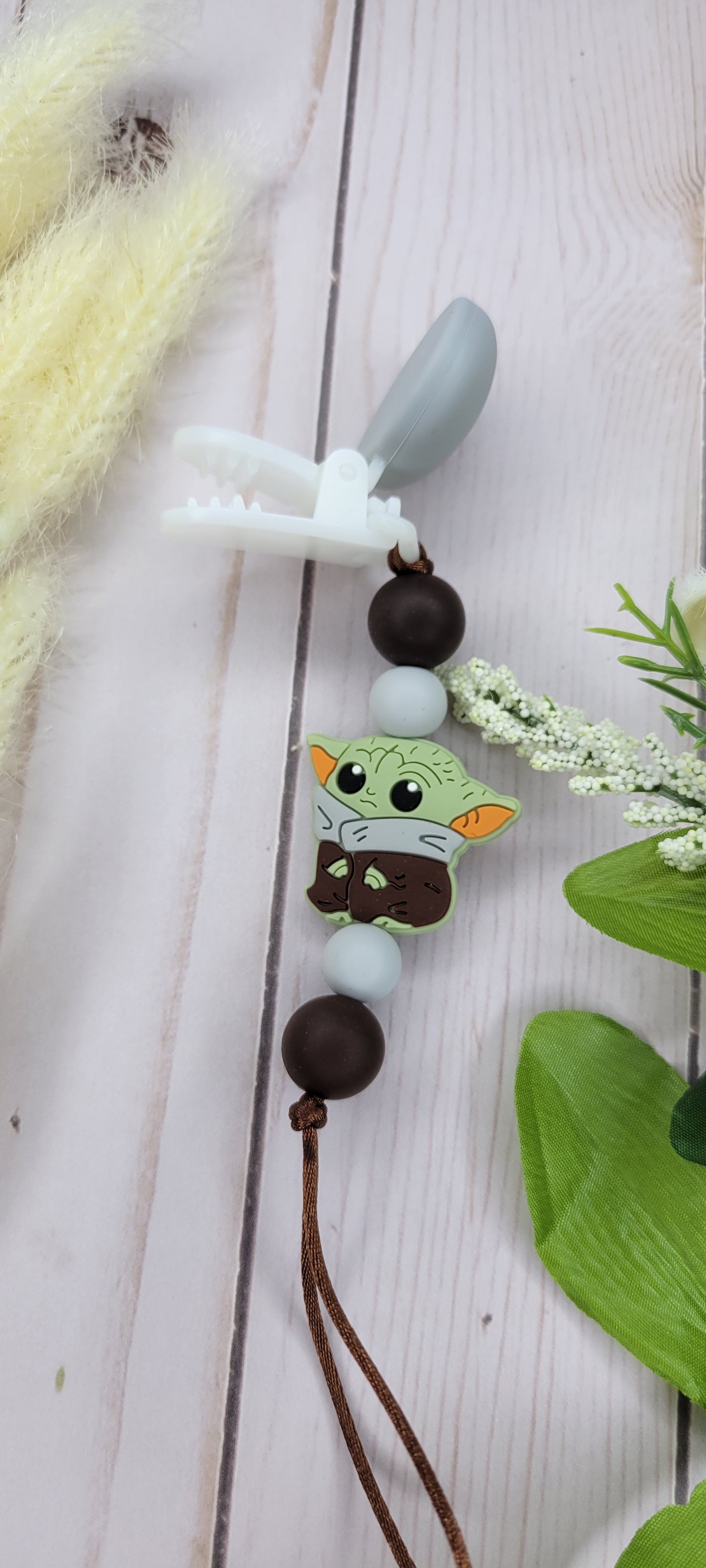 Baby Yoda Pacifier Clip – Sassy Silicone