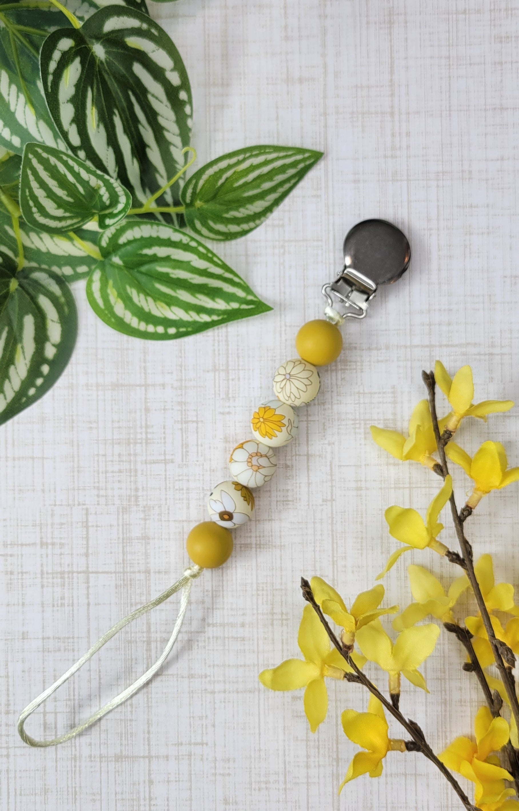 Summer Daisy Pacifier Clip – Sassy Silicone