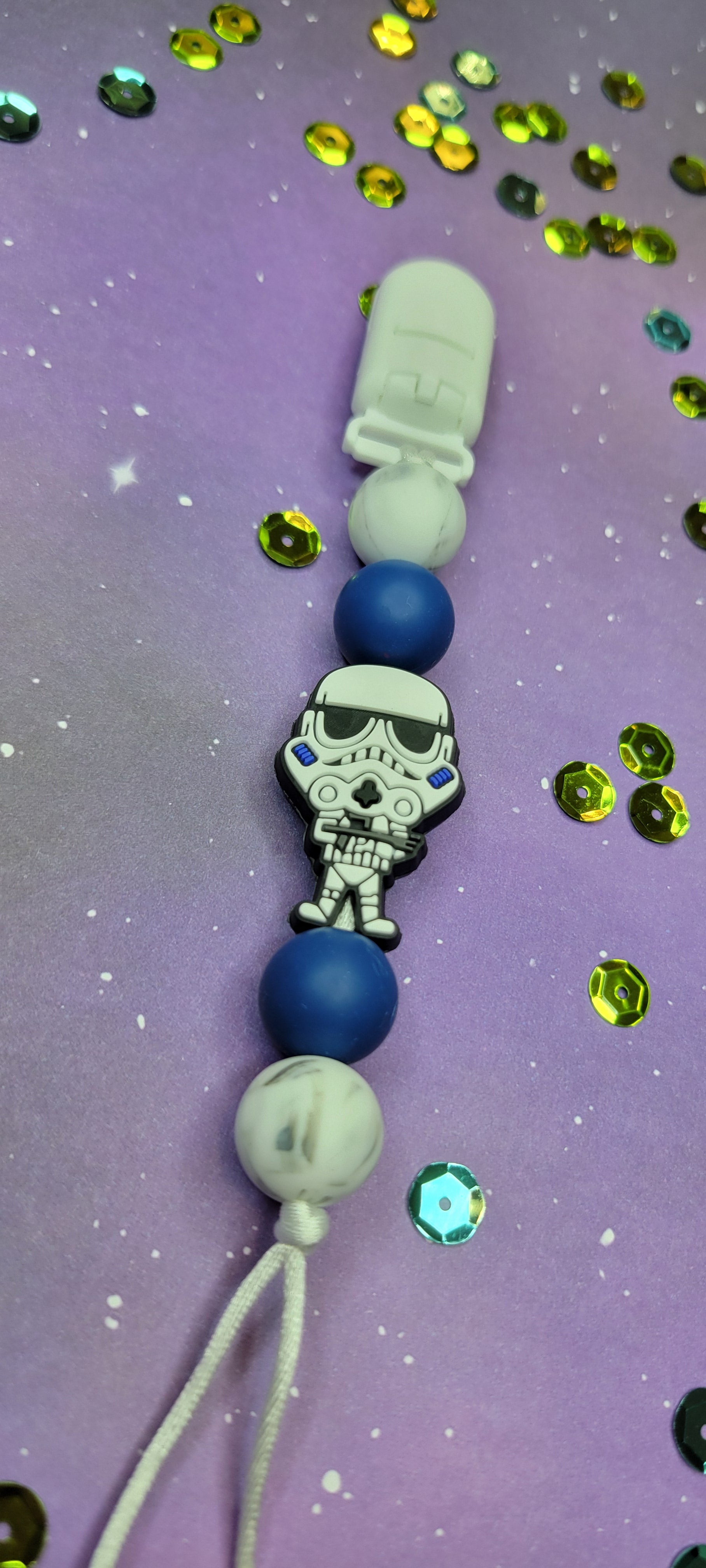 Trooper Inspired Pacifier Clip, Silicone – Sassy Silicone